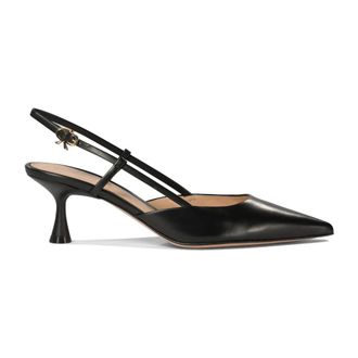 Gianvito Rossi Schwarze Pumps mit Goldener Schleifenschnalle - - Shoes - Damen - Schwarzk - 36 EU