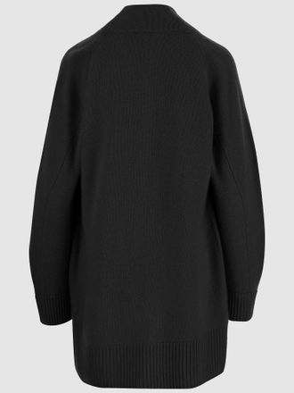 Vince Womens Cardigan Open-Front Cashmere Black Sweater