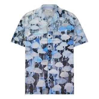 Flaneur Blaues Viskose Regenschirm Hemd - - Shirts - Herren - Blau - S