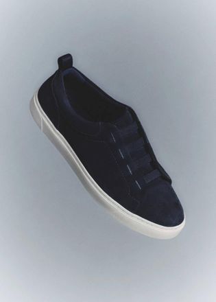 Mango Baskets en cuir su&eacute;d&eacute; avec semelle Vibram bleu marine - Homme - 40 - MANGO MAN