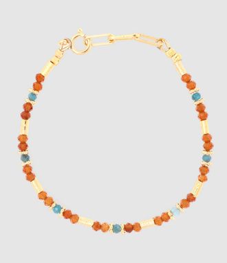 Tityaravy Bracelet Sati Grenat Hessonite Apatite Argent Doré
