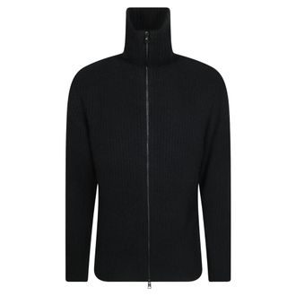 Tagliatore Maglia Full ZIP Costa - - Knitwear - Herren - Schwarzk - XL