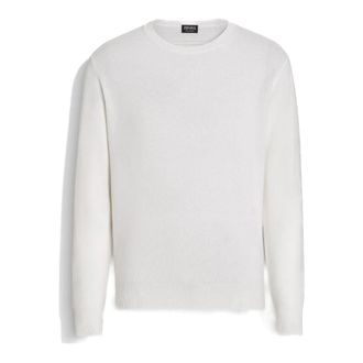 Ermenegildo Zegna Maglia girocollo in Oasi Cashmere - - Knitwear - Herren - Wei&szlig; - 3XL