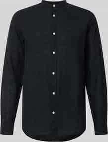 Only & Sons Slim Fit Freizeithemd aus Baumwoll-Leinen-Mix Modell CAIDEN