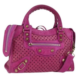 Balenciaga Sac &agrave; main en cuir Pre-owned - Femme - Pre-owned - Rose - Taille: ONE Size