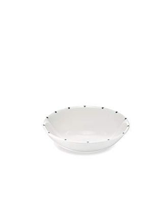 Zafferano Striche - Porzellan-Tiefteller, Durchmesser 220 mm, Farbe Grau, spülmaschinengeeignet bis 60° - Set 6-teilig