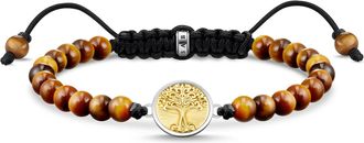 Thomas Sabo Thomas Sabo Sabo Unisex Armband Tree of Love Gold aus geschwärztem 925er Sterlingsilber mit 750er Gelbgold-Vergoldung, Gr. 15cm-22cm, A2048-894-2-L22V