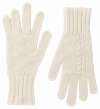 Benetton Guanti in Maglia 1244dg00f Gants et poign&eacute;es, Blanc, Taille Unique Femmes