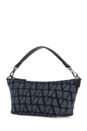 Valentino Garavani Mens Blue Toile Iconographe Handbag Melangedenimnero Borse A Mano Bag