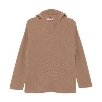 Max Mara Falcone Rippstrick-Kapuzenpullover - - Knitwear - Damen - Beige - M