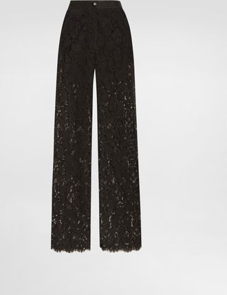 Dolce & Gabbana Hose Aus Kordelspitze - Frau Hosen Und Shorts Schwarz 42