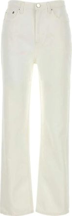 Loulou Studio Femme, Jeans, Blanc, Taille: W25 Jude Jean Coupe Droite
