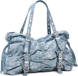 Desigual Damen Gathered Denim L Tasche, blau
