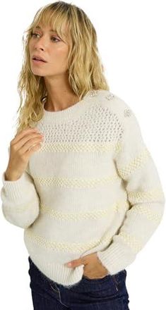 Grain de Malice Pull col Rond détails ajourés Femme