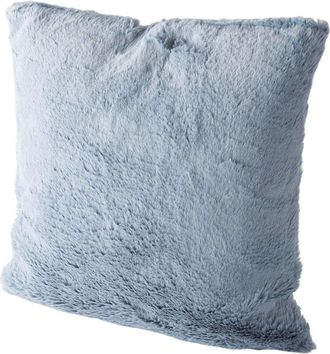 Sch&ouml;ner Leben Deko Kuschelkissen Pl&uuml;sch einfarbig eisblau 45x45cm