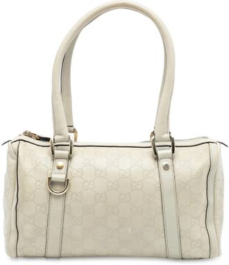 Gucci Crossbody Bags - Guccissima Abbey D Ring Boston Bag - Gr. unisize - in Wei&szlig; - f&uuml;r Damen