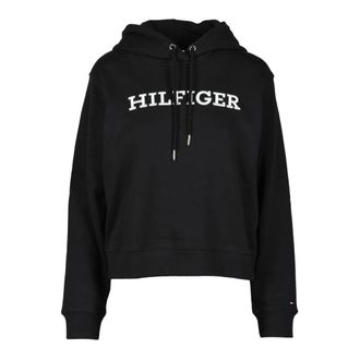 Tommy Hilfiger Damen, Sweatshirts & Hoodies, Schwarzk, MGröße