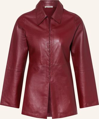 By Malene Birger By Malene Birger Hemdbluse Alleys Aus Leder rot
