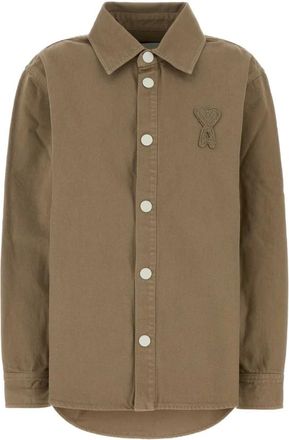 Ami Femme, Blouses et Chemises, Brun, Taille: 38 FR Denim Oversize Shirt