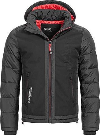 Indicode Hommes Eckermann Quilted Jacket | Veste matelass&eacute;e aspect doudoune Black L