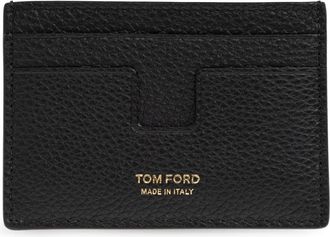 Tom Ford Homme, Accessoires, Noir, Taille: ONE Size Leather Card Holder