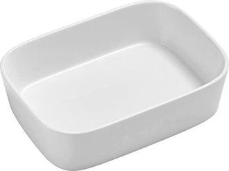 Rosti Mepal Modula - Plat Four Rectangulaire en Porcelaine - Grand plat de cuisson pour Gratin, Lasagne, Tiramisu - Compatible Lave Vaisselle - 25 x 18 x 6,5 cm -