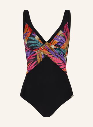 Charmline Charmline Shape-Badeanzug Palm Poetry schwarz