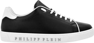 Philipp Plein Homme, Chaussures, Noir, Taille: 39 EU Baskets basses en cuir Istitutional