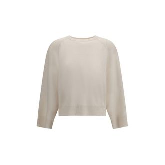 Brunello Cucinelli Cashmere Crewneck Sweater - White