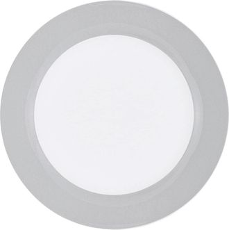 Ritzenhoff & Breker Doppio Speiseteller ø 27 cm, Grau, 1 Stück, Teller flach mit farbigem Rand, Porzellan