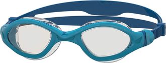 Zoggs Tiger LSR+ Clear Schwimmbrille für Erwachsene, Blau/Blaues Reef/Transparent (Smaller Fit)