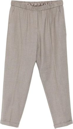 Antonelli pantalon Rosalba à taille élastique - Marron