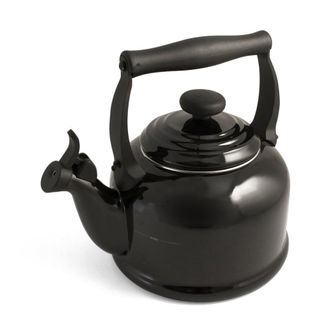 LE CREUSET Le Creuset Wasserkessel Tradition, F&uuml;llmenge: 2,1 l, Emaillierter Stahl, Schwarz, 40102021400000