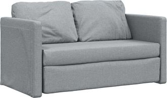 vidaXL Vidaxl - Bodensofa mit Schlaffunktion Hellgrau 112x174x55 cm Stoff