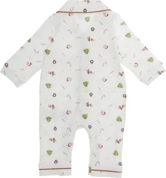 Nan&aacute;n Festive Allover Print Onesie - White