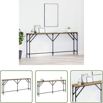 vidaXL Industriedesign - Konsolentisch Artisan-Eiche 180 x 23 x 75 cm