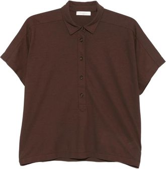 Zanone Femme, Tops, Brun, Taille: 40 FR V Polo MC