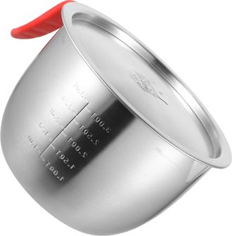 SOLUSTRE Edelstahl R&uuml;hrsch&uuml;ssel Mit Deckel Und Handgriff Tiefe Metall Sch&uuml;ssel Stabil Und Langlebig Spritzgesch&uuml;tzt F&uuml;r Salat Backen Und Vielseitiges Mischen P