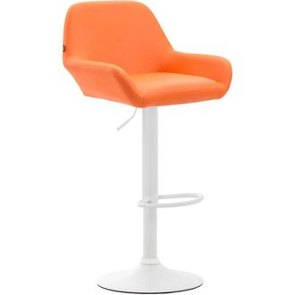 Clp Barhocker Braga Kunstleder orange wei&szlig;