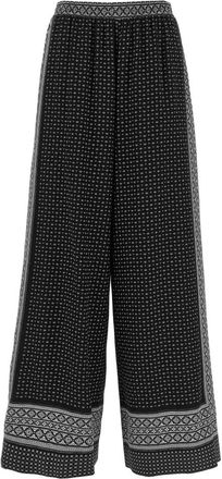 Ermanno Scervino Femme, Pantalons, Noir, Taille: 40 FR Pantalon Palazzo Imprim&eacute; Bandana