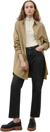 Marc O'Polo Damen 302022721225 Dress, Shirt Style, Straight fit, 750-Dusty Earth, 34 EU