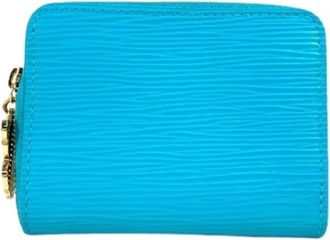 Louis Vuitton unisex, Pre-owned, Bleu, Taille: ONE Size Portefeuille en cuir Pre-owned
