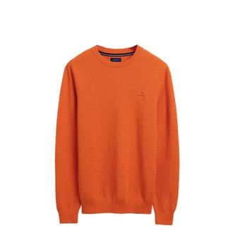 GANT Round Pass Pullover - - Knitwear - Herren - Orange - 2XL