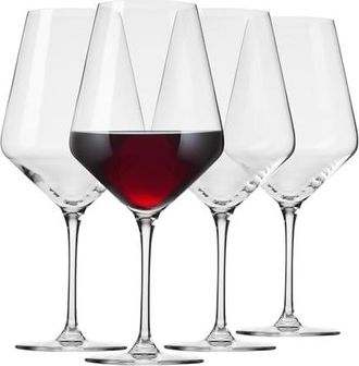 Krosno Verres à vin rouge en cristal | Lot de 4 | 730 ml | Collection Avant-garde | Idéal pour la maison, le restaurant et les fêtes | Compatible lave-vaisse