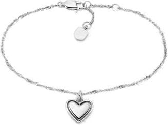 Fossil Bracelet fin en acier inoxydable avec fermoir mousqueton pour femme