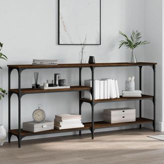 vidaXL Table console ch&ecirc;ne marron 160x29x75 cm Bois ding&eacute;nierie vidaXL