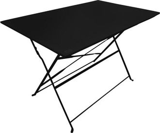 Paris Prix Paris Prix - Table de Jardin Pliante Palerme 110cm Noir