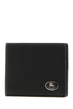 Burberry Mens Black Leather Wallet Exterior: Calf Portafogli