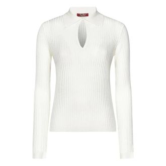 Max Mara Damen, Strickwaren, Wei&szlig;, MGr&ouml;&szlig;e