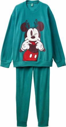Benetton Herren Pig(Maglia+Pant) 3i474p032 Pyjamaset, gr&uuml;n, S